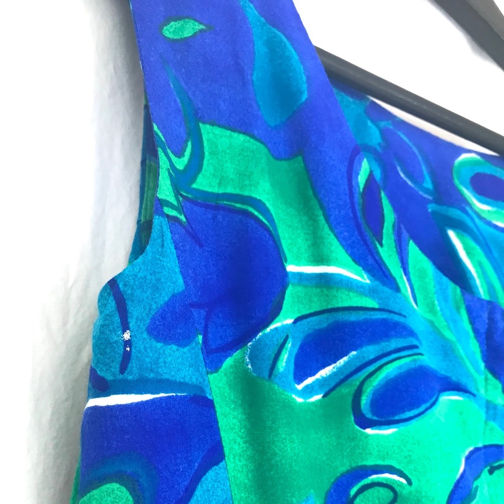 Vintage 50s Hale Hawaii Tiki Mumu Pinup Maxi Dress - Gem